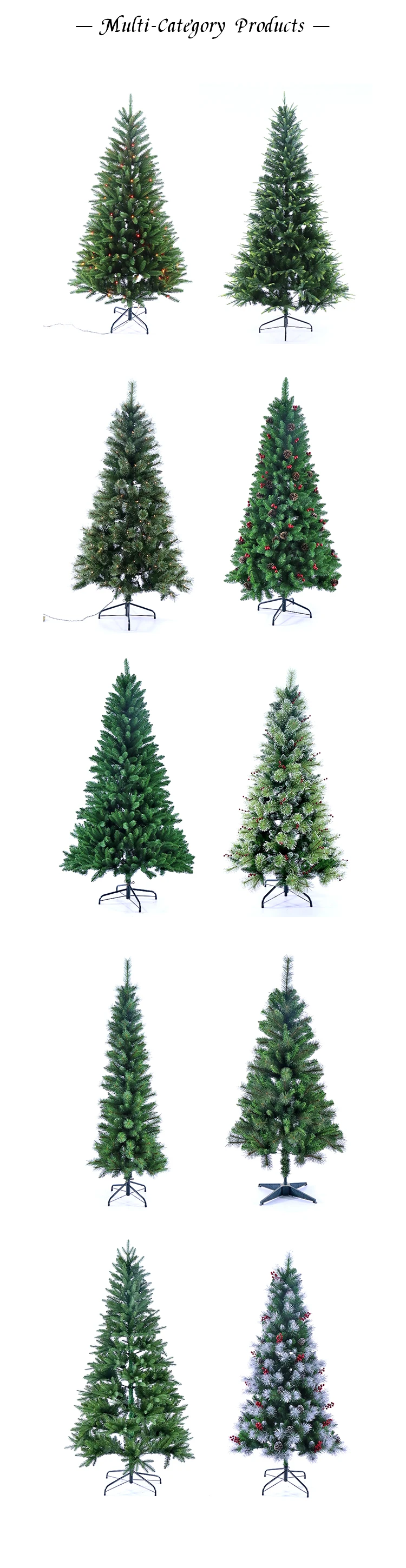 Hop Sales Giant 7.5ft Green Christmas Tree With Pe Leaves And Pvc Trunk ...