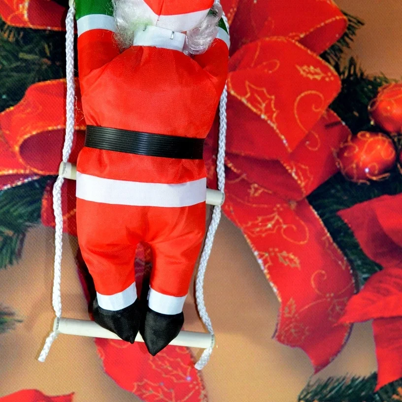 Climbing the Rope Ladder Christmas Santa Claus Factory Direct Sale