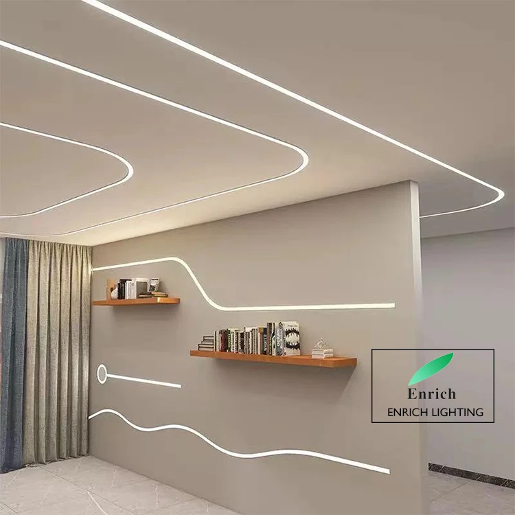 4060 series Trimless Recessed Curved LED Linear Lights with Aluminum ...
