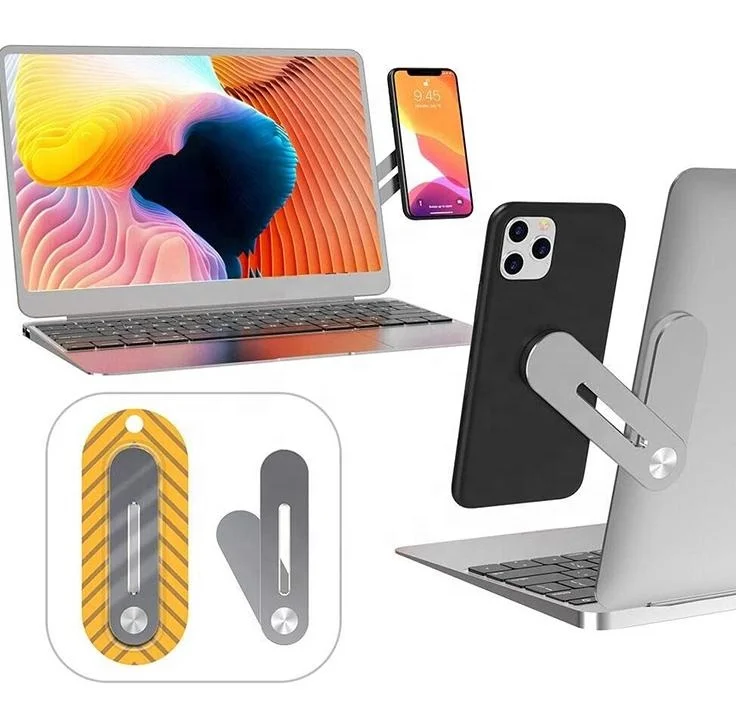 Aluminum Dual Screen Magnetic Phone Holder for Laptop