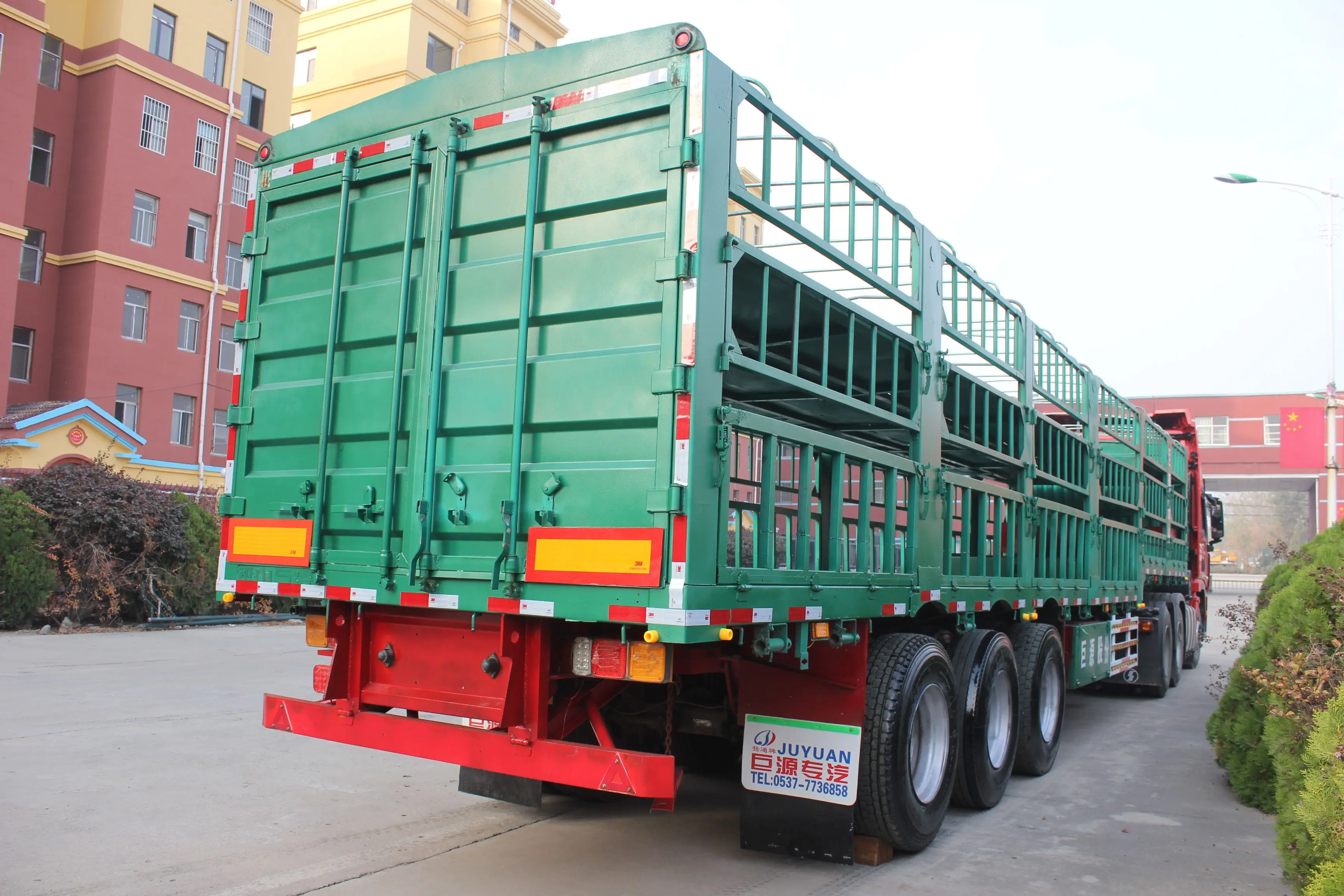 New Design Electric Lift 3 Axles Cattle Fence Semi trailer Livestock New Design Electric Lift 3 Axles Cattle Fence Semi trailer Livestock