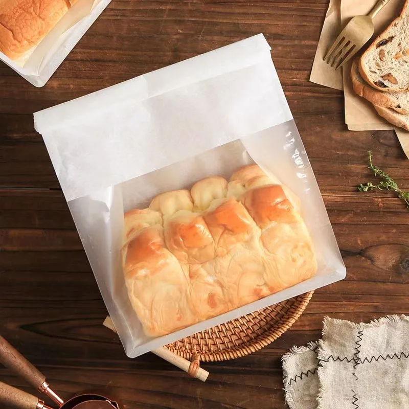 Custom Bakery Paper Packaging Bag Bread Loaf Bagel Toast Brown Bakery ...