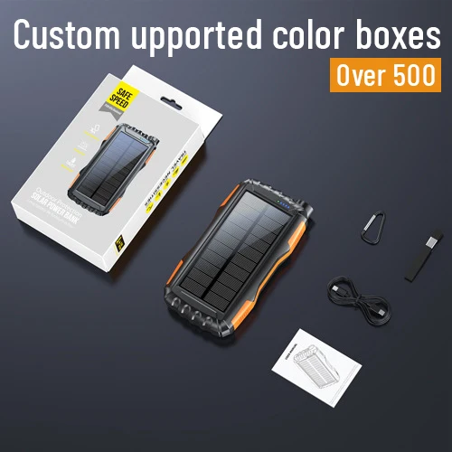 Magnetic 12v Solar Rechargeable Power Bank 30000 Mah 36000 Mah 50000 ...