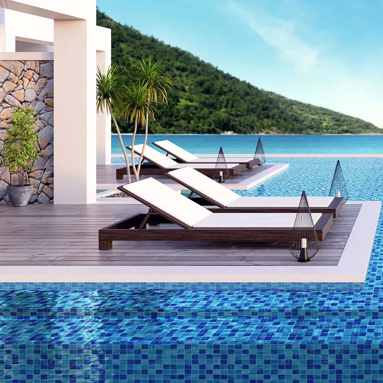 Hot Melt Glass Wall Floor Tile Hand Printing Swimming Pool - Buy ...