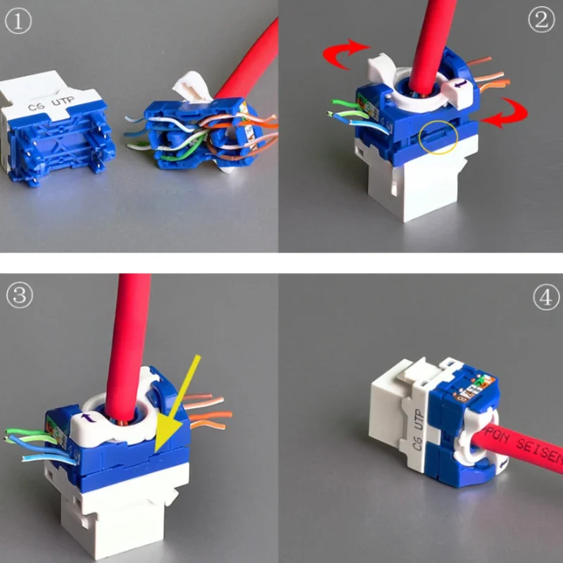 CAT6 UTP Ethernet Module - Gigabit Unshielded Keystones