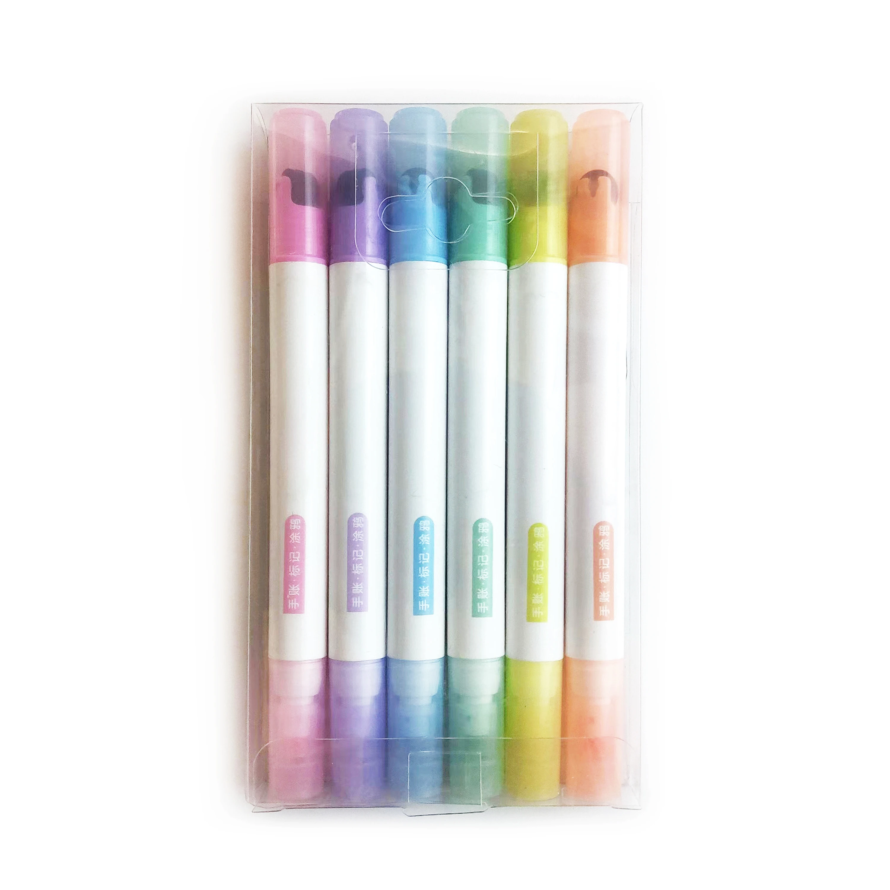 6 Different Curve Shapes Roller Stamp Highlighter Set 2/3/6 Colors ...