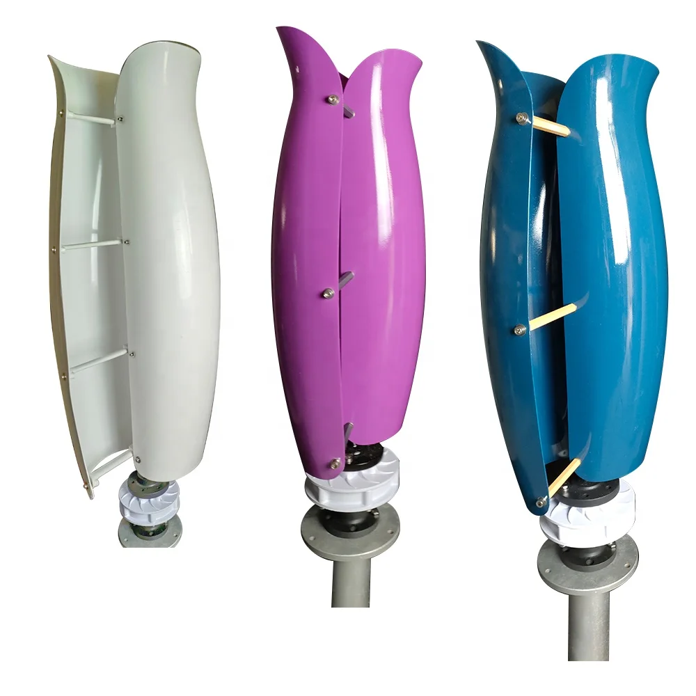3kw Tulip Design Vertical Wind Turbine 24v 48v 3kw Vertical Axis Wind ...