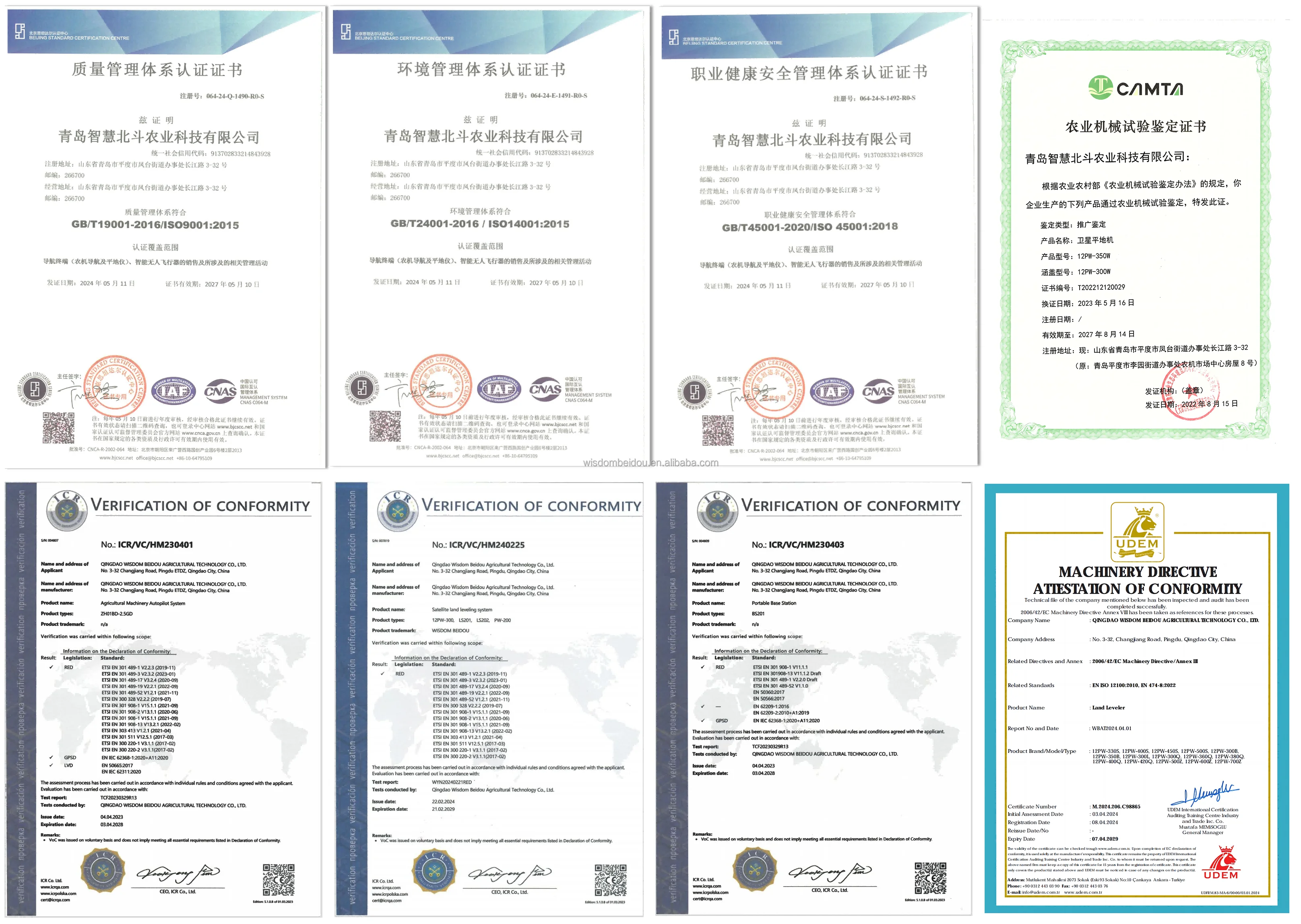 Hydraulic Steel Land Leveler for Tractor Grader Farm Machines Satellite ...