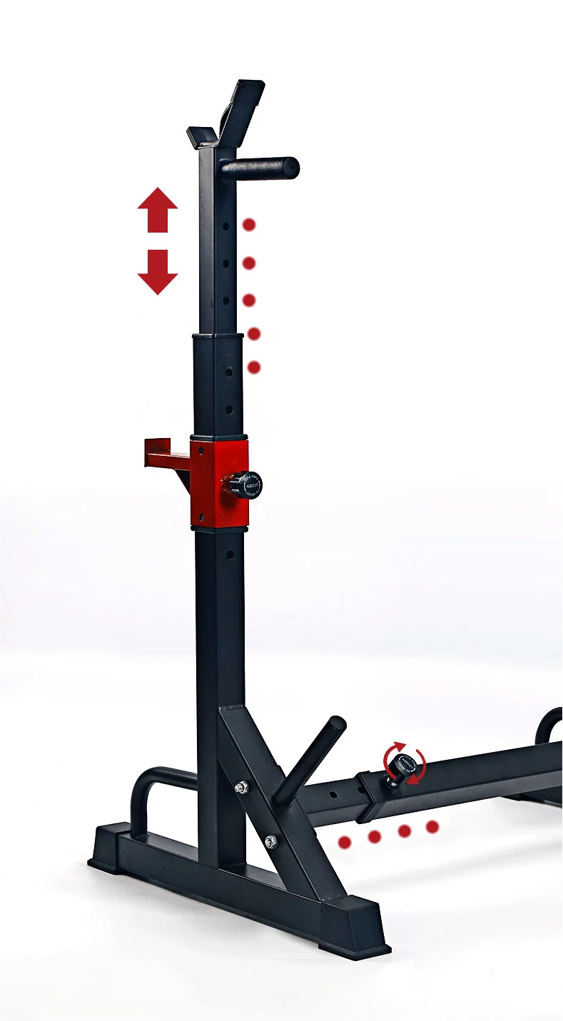 Xoyoou Gym Use Squat Black Rack Weight Lifting Home Fitness Adjustable ...