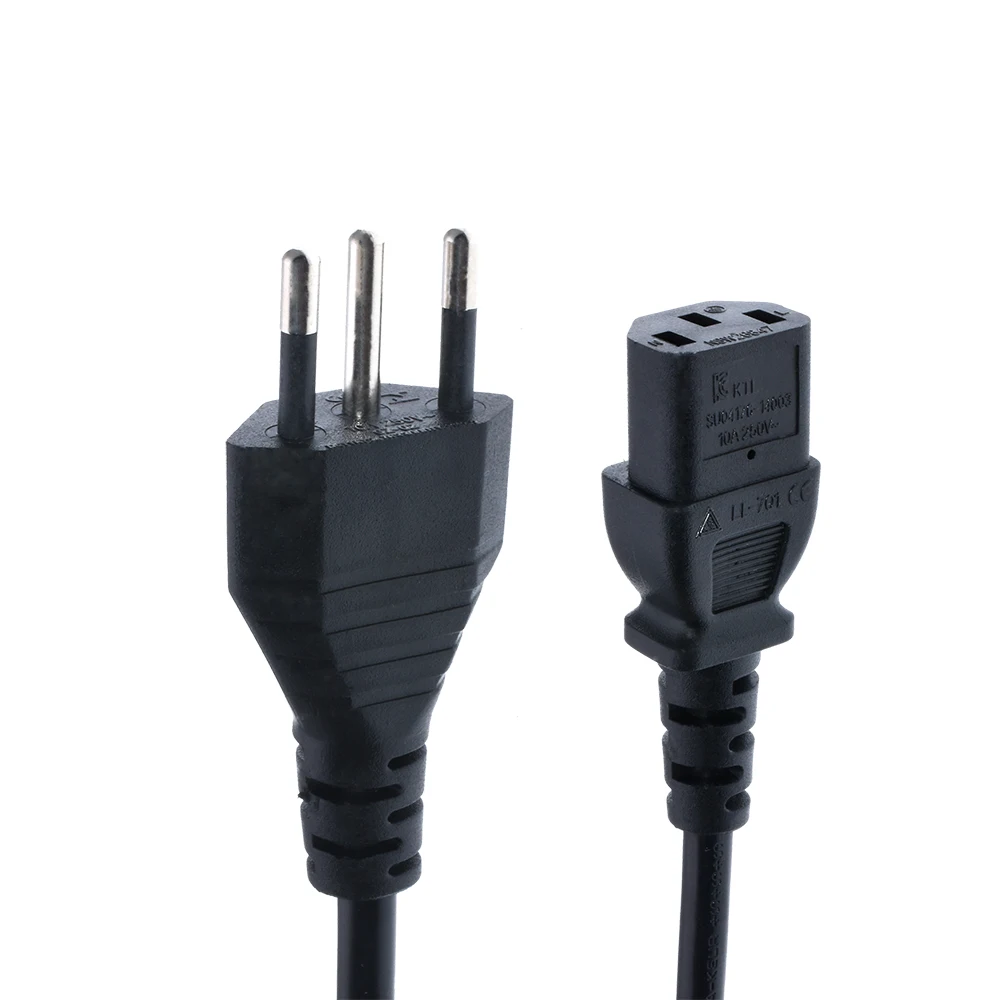Swiss SEV1011 Plug to IEC C13 Power Cord - 150cm Length