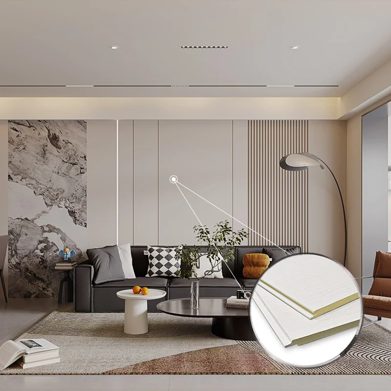 Ceiling Led Strip Wall Panel Wpc Bamboo Heart Board Pvc Rigid Sheet ...