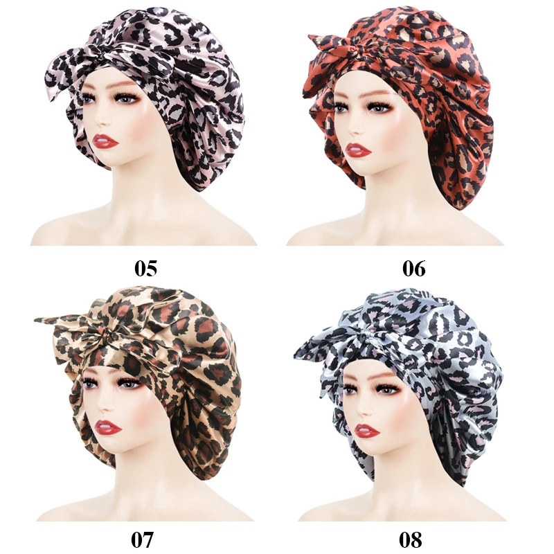 All-season Sleep Bonnets - Adjustable Silk Satin Hair Covers