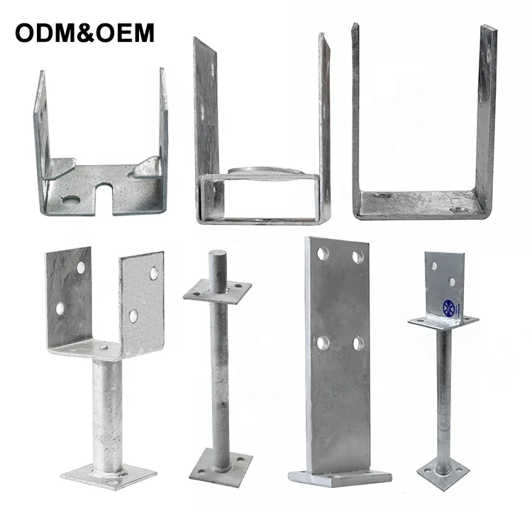 Galvanized Steel Full Stirrup Support Post Anchors For Wood - Buy Post ...