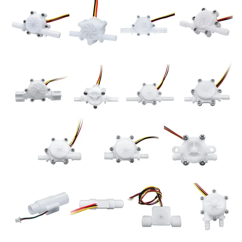 DN15 ~ DN50 Magnetic Water Flow Sensor DC 3-24 V Turbine Hall Effect ...