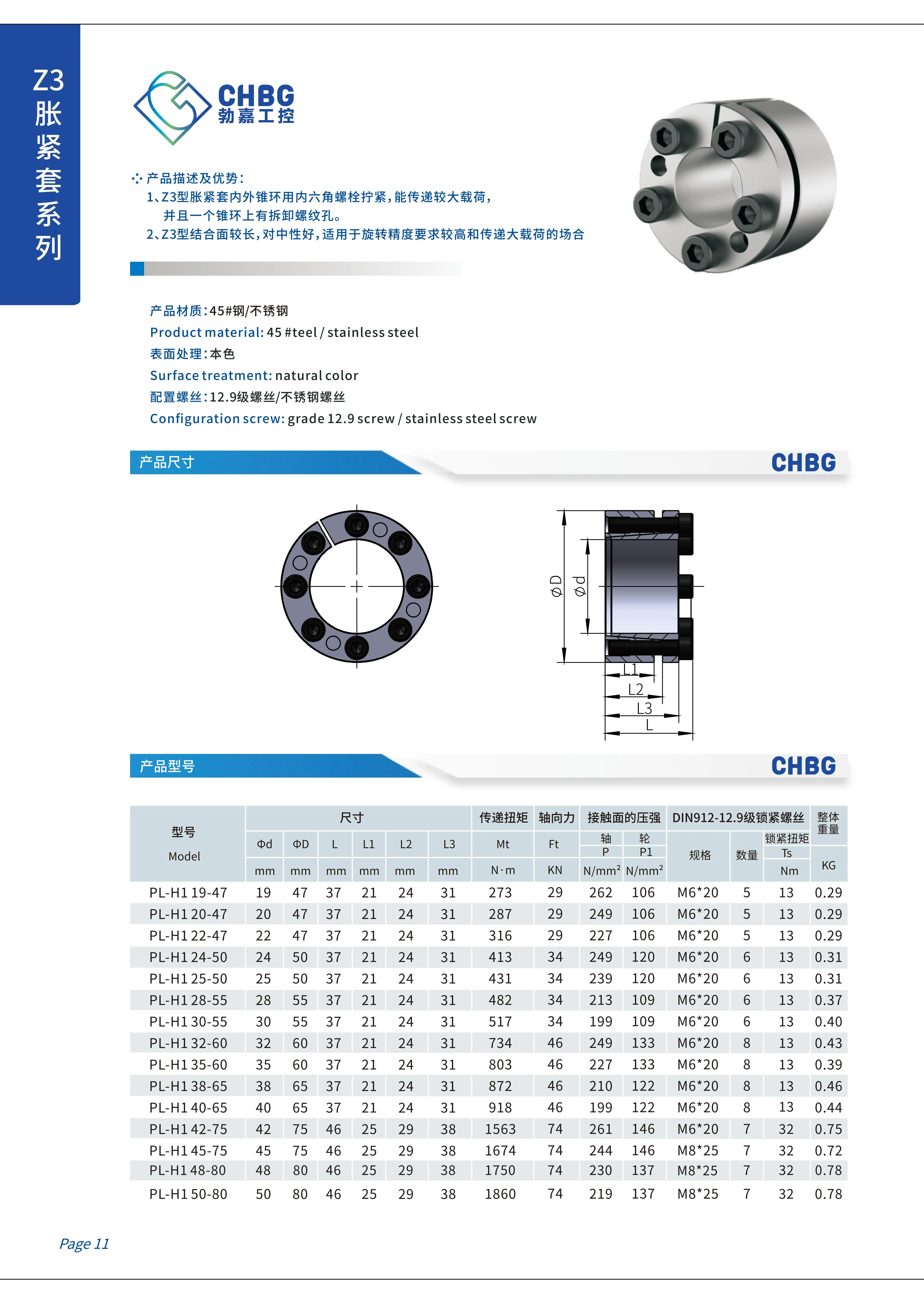 CHBG Z3高精度联轴器膨胀套不锈钢锁紧膨胀装置联轴器套| Alibaba.com