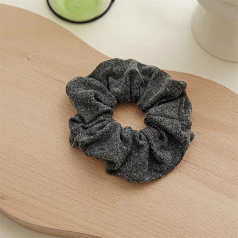 New Simple Fashion Cashmere Wool Thick High Elastic Hair Scrunchies ...