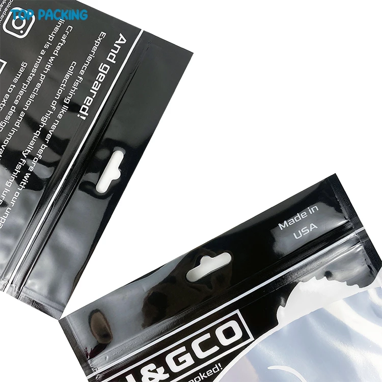 Custom 3 Side Seal Fish Bait Bag - Soft Plastic Lures Packaging
