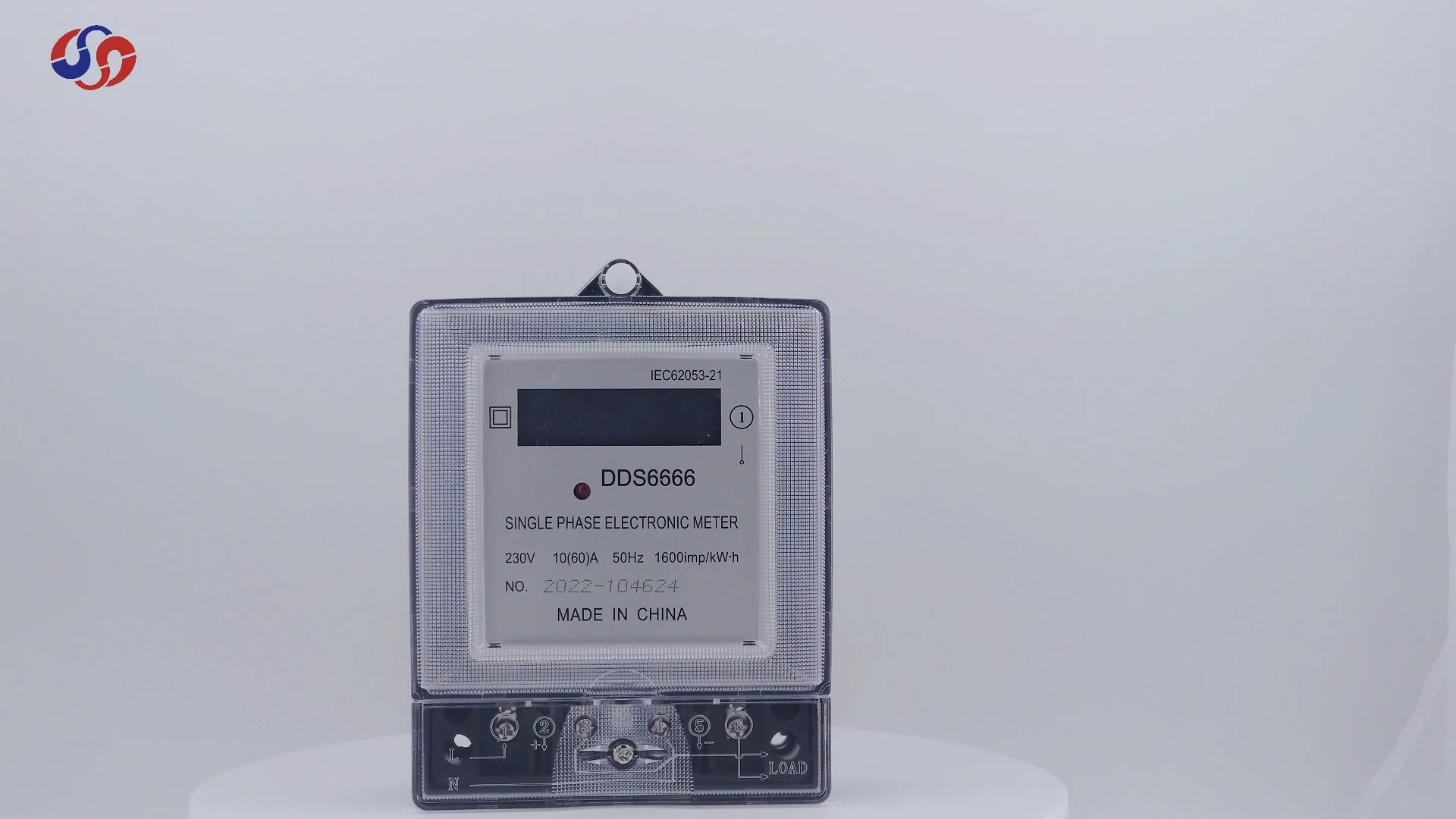 Single Phase Energy Meter Digital Wattmeter Dds6666 Electronic Lcd ...