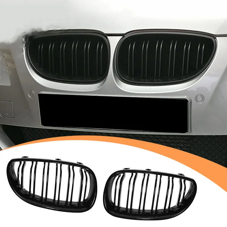 Factory Manufacture Gloss Black Double Slat Front Grills Grille For Bmw ...
