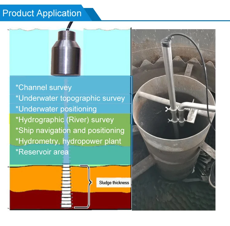 SENTEC Ultrasonic Level Sludge Sewage Slurry Pump Sensor Rs485/4-20mA ...