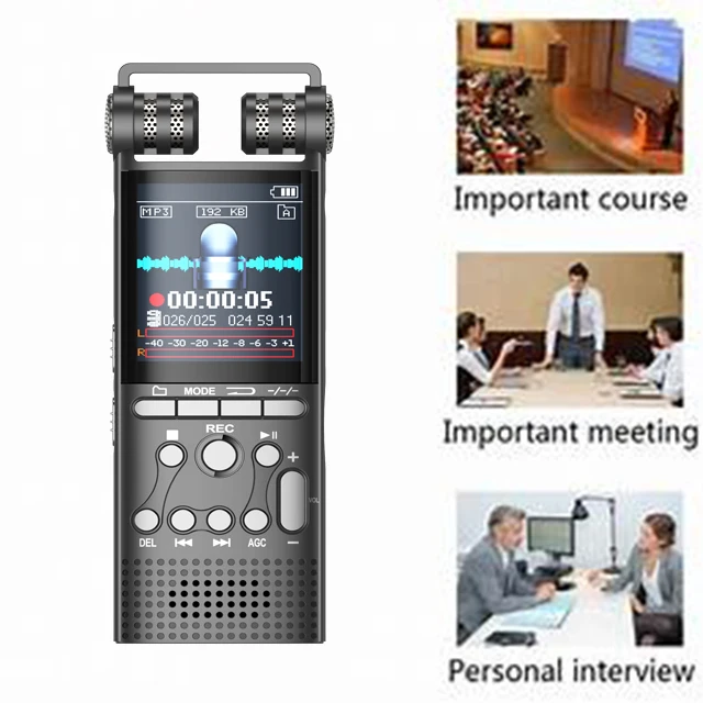 New X26 Professional Voice Recording Digital Audio Recorder Microphone ...