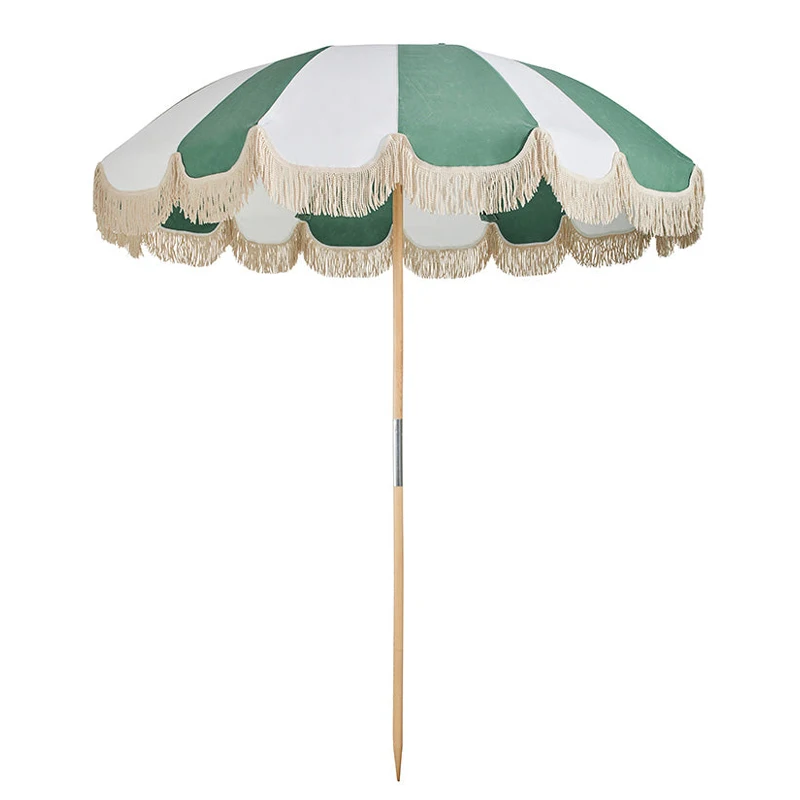 8ft Luxury Boho Patio Macrame Vintage Beach Umbrella