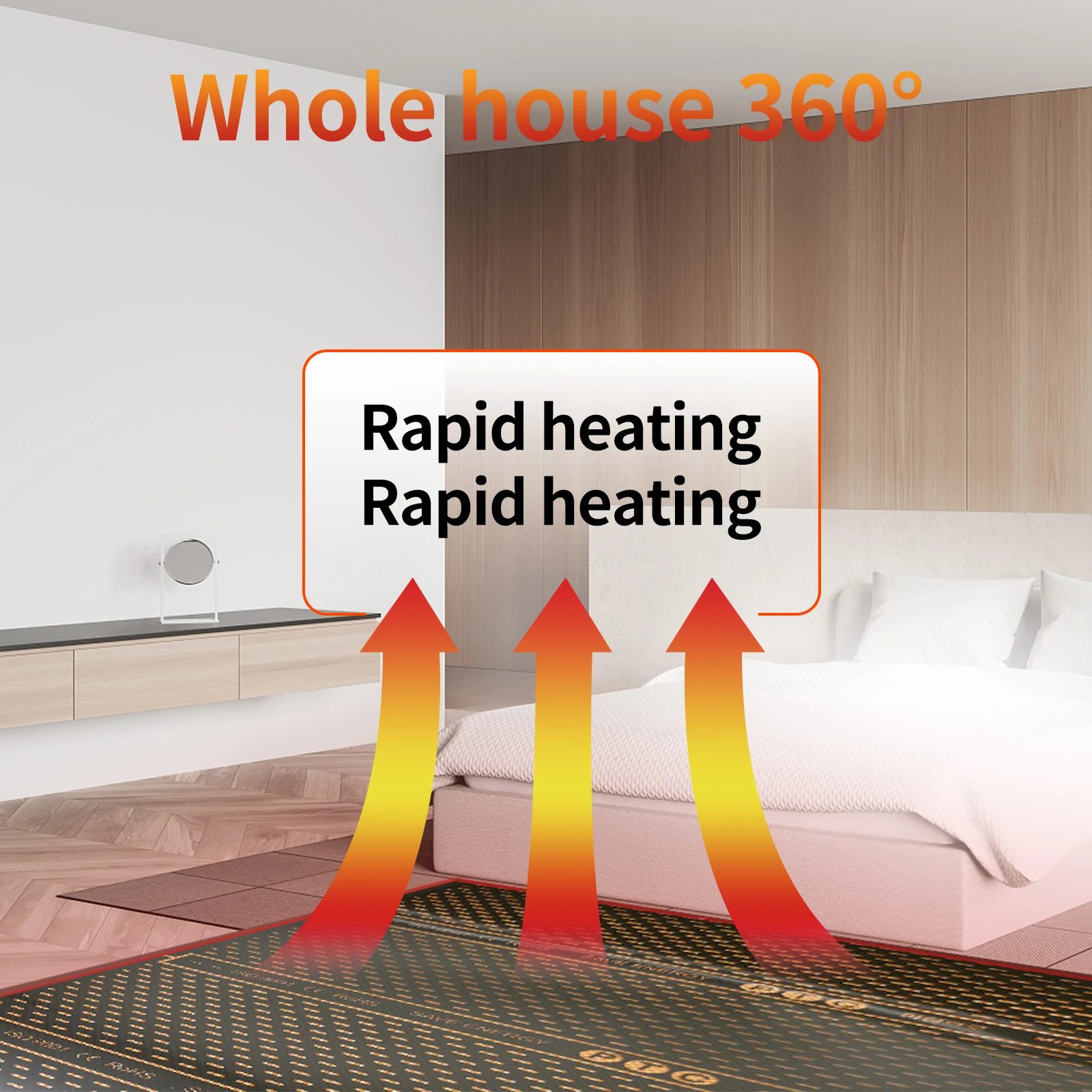 Efficient 150w/m2 Graphene PTC Heating Film for Warm Floors