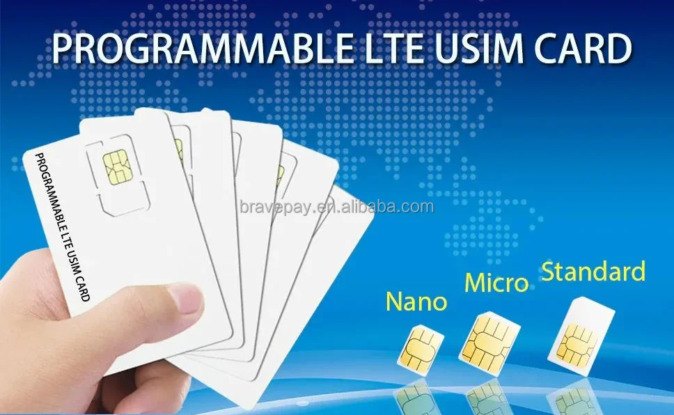Universal Writable 4g Lte Usim Programmable Card 128k Memory Support 2ff 3ff 4ff Size Support ...