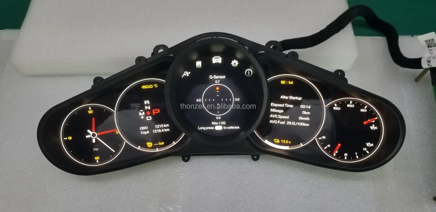 Car Auto Meter Speedometer Lcd Dashboard Instrument Cluster For Porsche ...