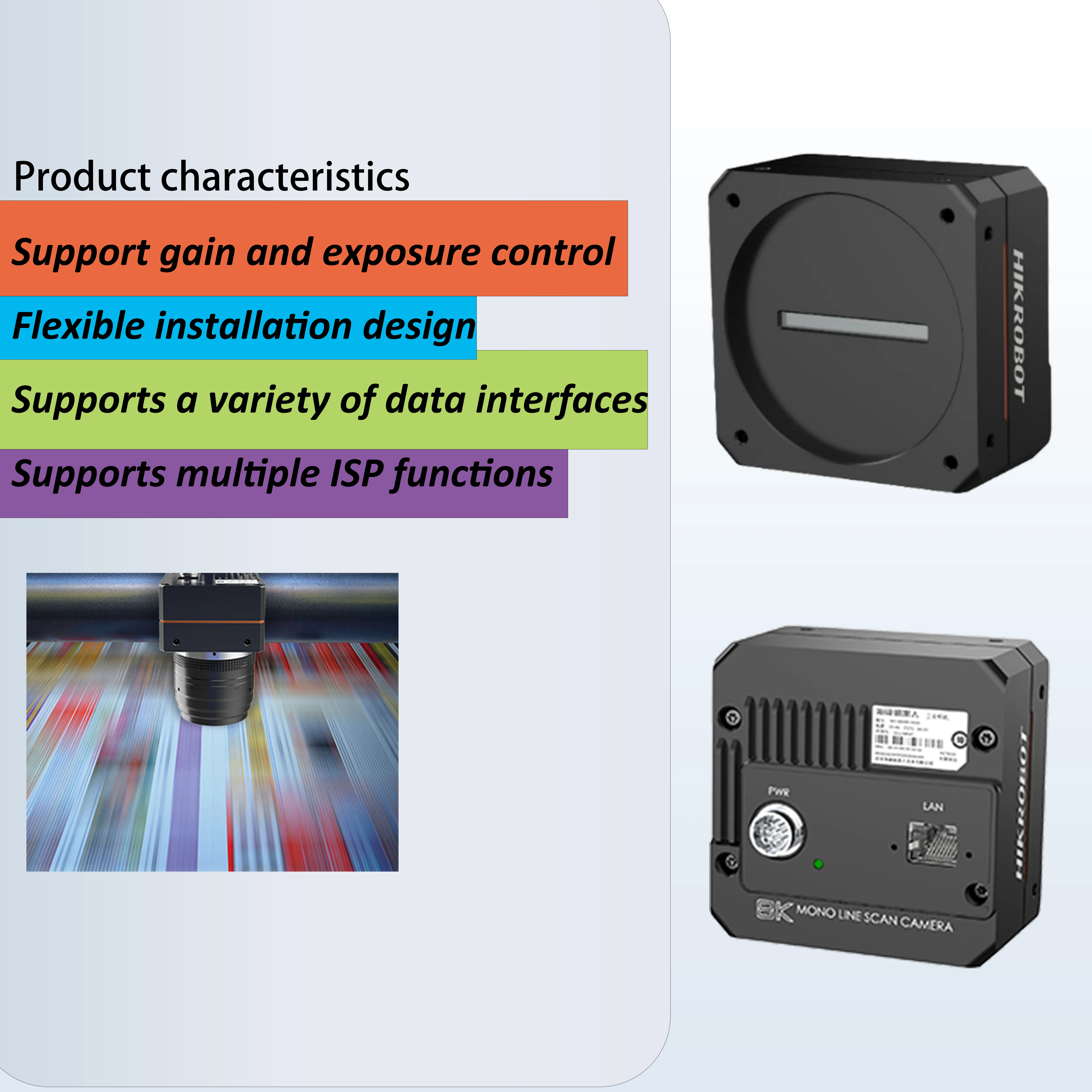 HIKROBOT 8192p CMOS IP40 Mono CL-084-91GM Machine Vision Gige Line Scan ...