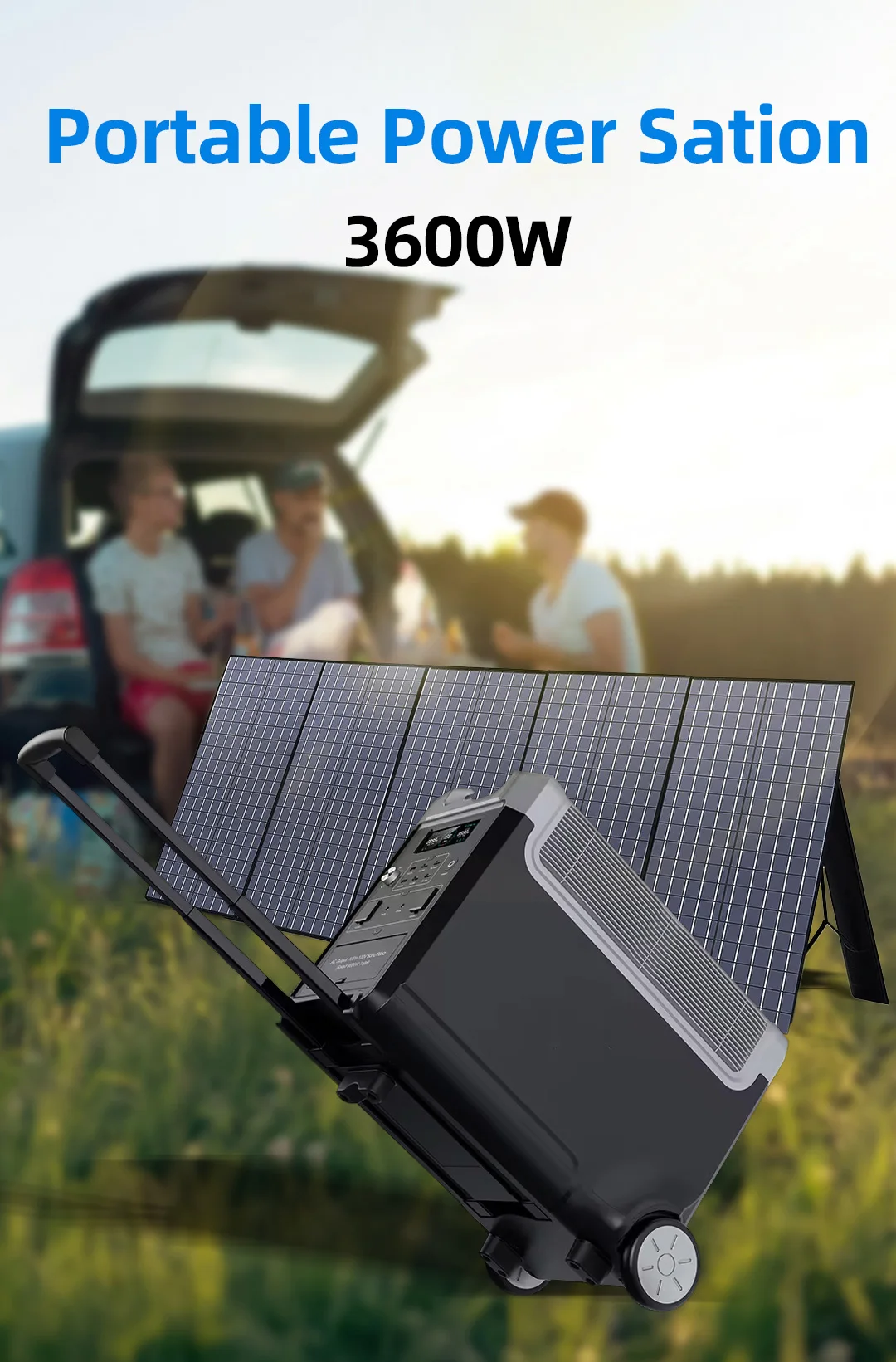 Outdoor Solar Portable Power Station 3600w Power Banks Power Station ...