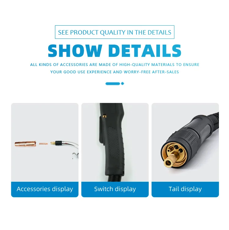 SUNTON Tweco 4# Mig Torch 200 Amp Mig Welding Gun Euro /tweco Connector ...