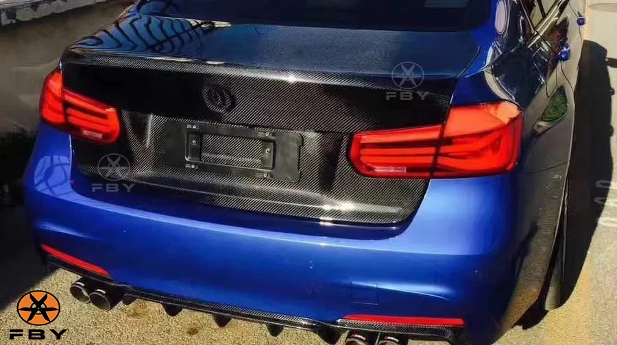 CSL Style Carbon Fiber Rear Bumper Trunk Cover for BMW F30 3 Series ...