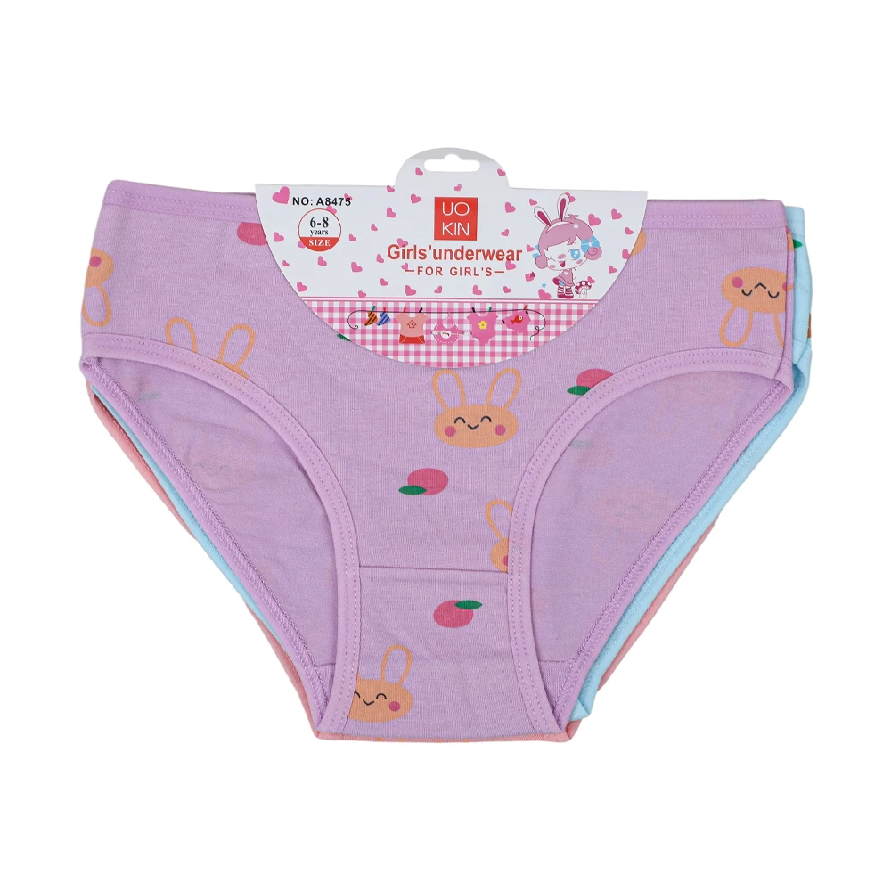 UOKIN Happy Girls 4-10 Years - Quality Garding Cotton Panties