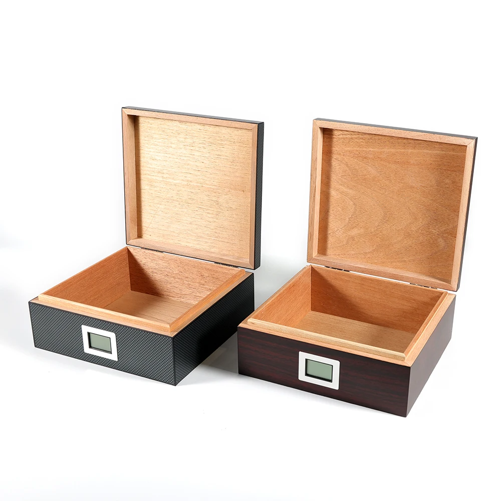 Clear-Top Visible Storage Case for 20-30 Cigars with Humidifier ...