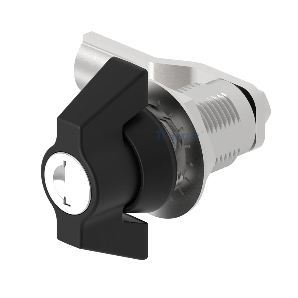 Outdoor Cabinet Lock Cylinder Black Coated Industrial Cabinet Wing Knob ...