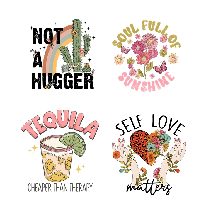 60+ Affirmation Retro Dtf Transfers Ready To Ship Custom Design Mental ...