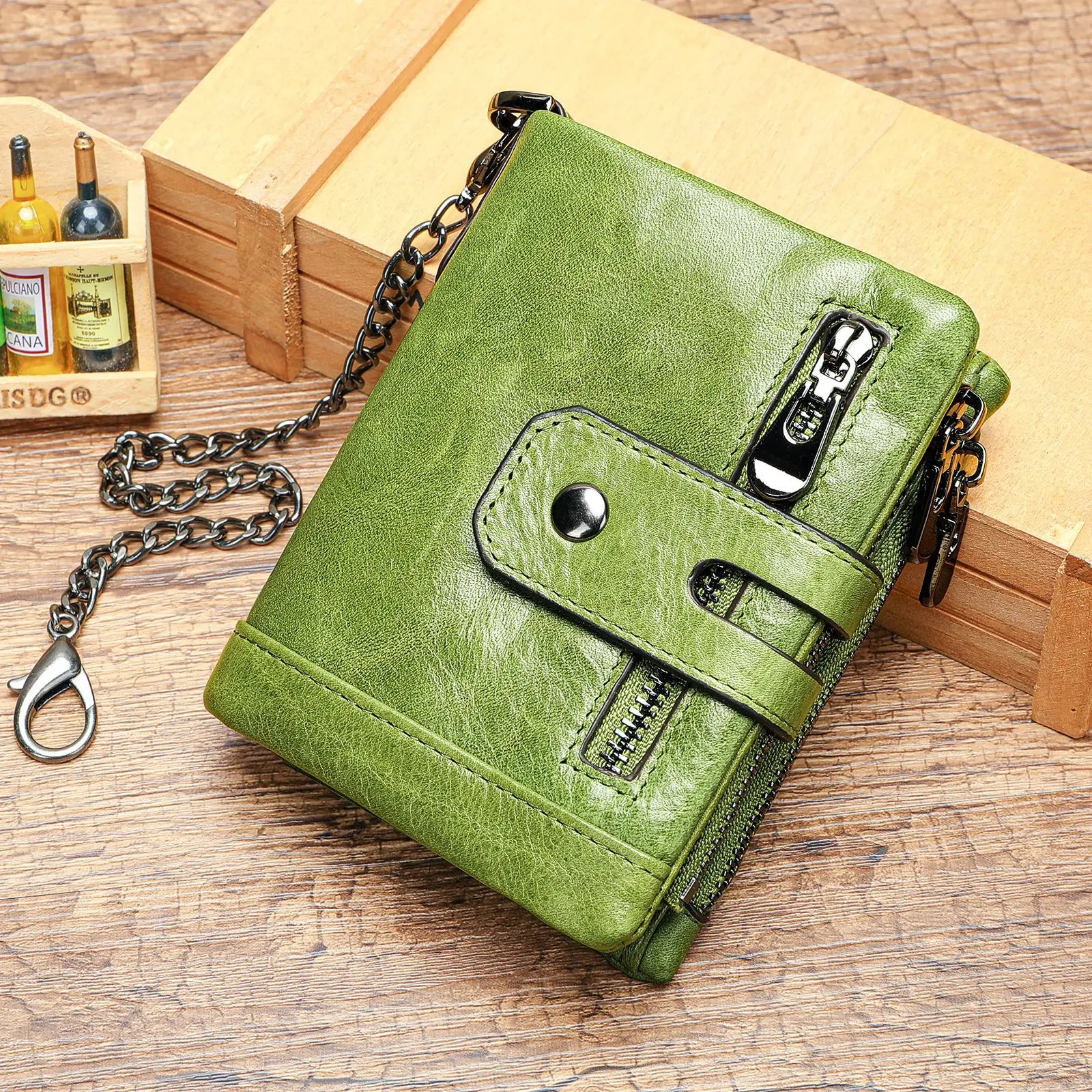 Japan Style Black Wallets And Purses Men's Anti-theft Genuine Leather ...