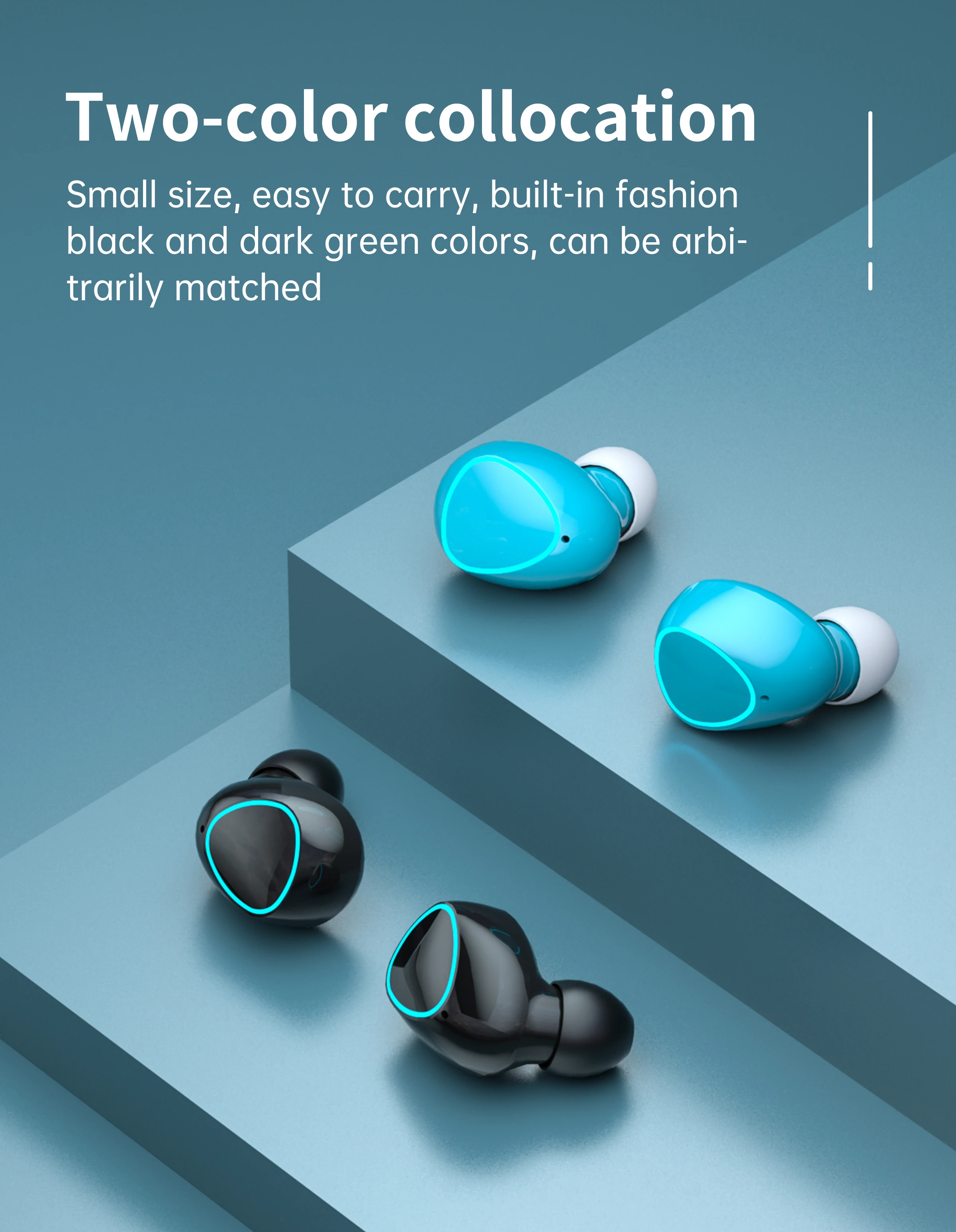 M22 Dual Tws Bt 5.1 In-ear Headphones Touch Waterproof Led Display Deep ...