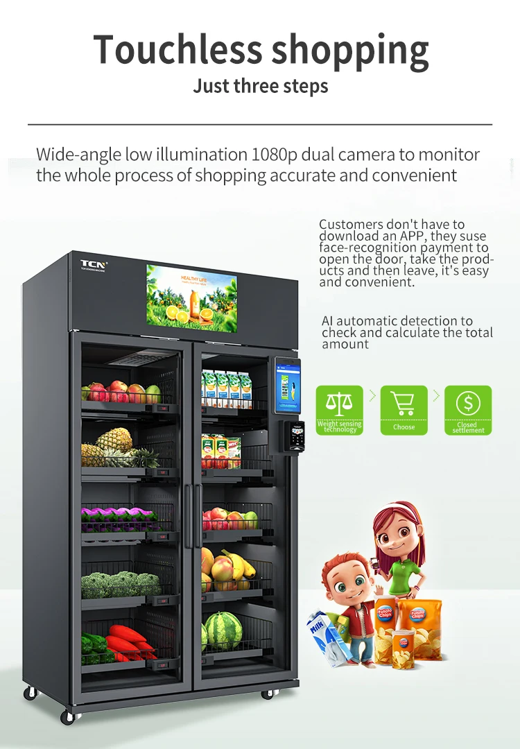 TCN Automatic Fresh Fruit Vending Machine - Smart Fridge