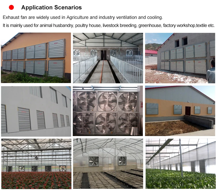 Large Airflow Square Wall Extractor - Industrial Greenhouse Fan