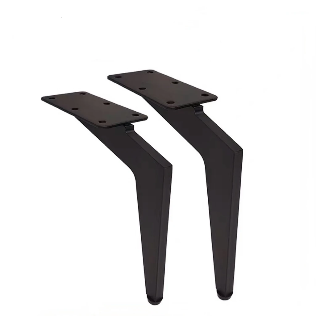 Modern Style L Shape Metal Legs Feet Risers Golden Chrome Furniture ...