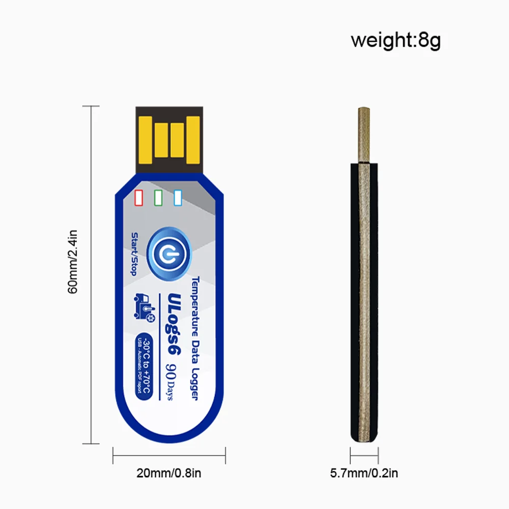 Single Use USB Temperature Cold Chain Thermometer Data Logger with OEM ...