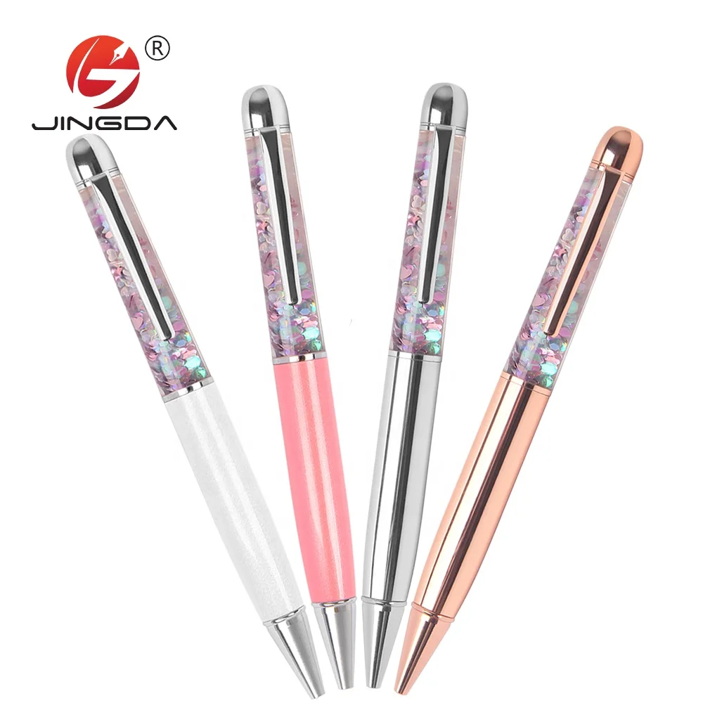 Creative Diy Liquid Floater Pen Glitter Empty Tube Twist Ballpoint Pen ...