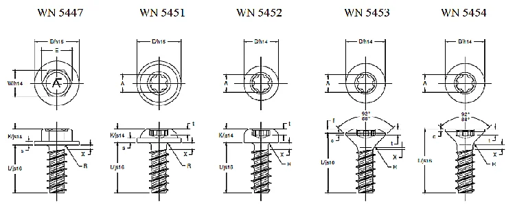 Pt螺纹ejut螺钉wn1412 Wn5412 Wn5452用于塑料材料的特殊用途 - Buy Pt螺纹螺钉,Ejot向您螺丝,Wn1412 ...