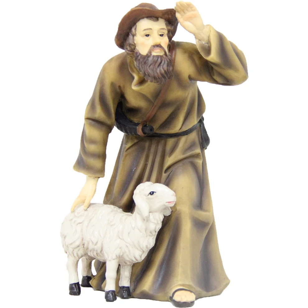 ZICOM 15cm Nativity Figures Shepherd with Sheep Germany Christmas ...