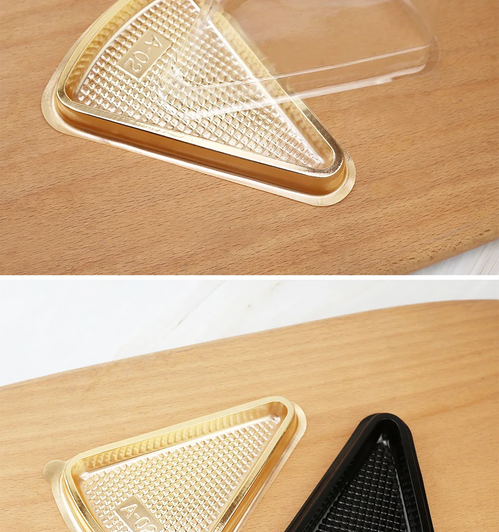 Food Packaging Sandwich Bakery Cake Slice Containers Clear Plastic ...