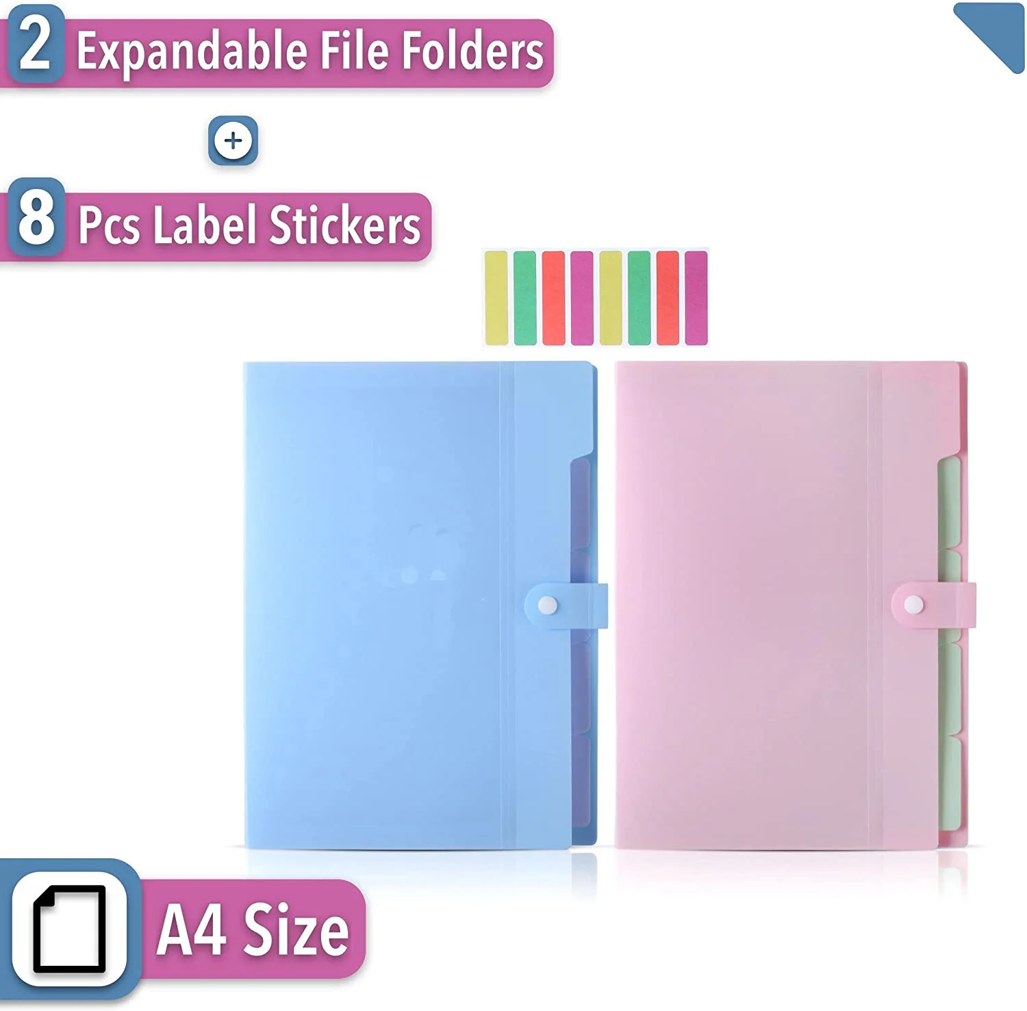 5 Pockets Accordion File Organizer Multi Pocket Expanding File Folder ...