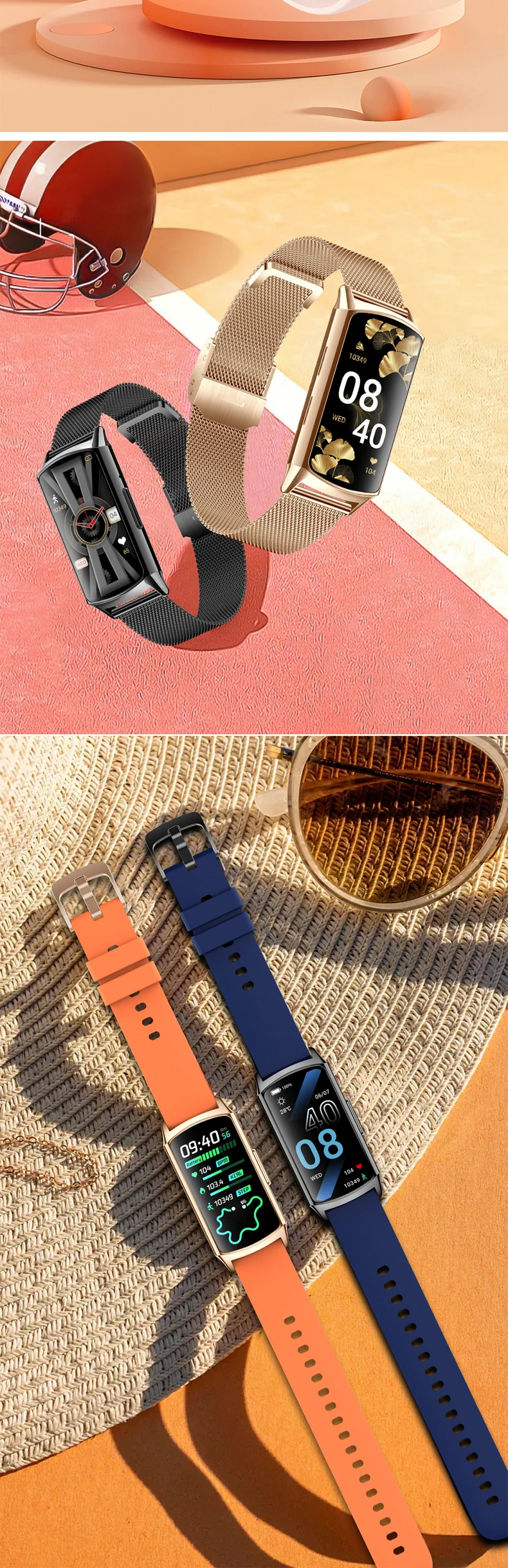 1.58 Inch Amoled Smartwatch Bracelet For Women Men Heart Rate Blood ...