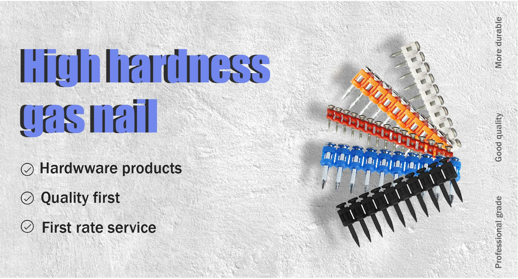 Concrete Nail Power Actuated Fastener Gas Nail Hot Selling Black Carton ...